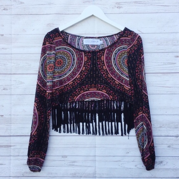 Gypsy Warrior | Tops | Gypsy Warrior Boho Fringe Mandala Crop | Poshmark